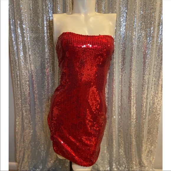 costume | Dresses | Red Sequin Dress Jessica Rabbit Costume | Poshmark